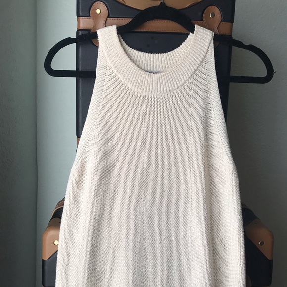 All Saints | Dresses | All Saints Haliki Cream Halter Crochet Sweater ...